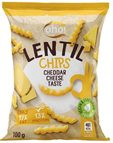 Oho! Lentil Chips Cheddar Cheese – Jennings Plantry